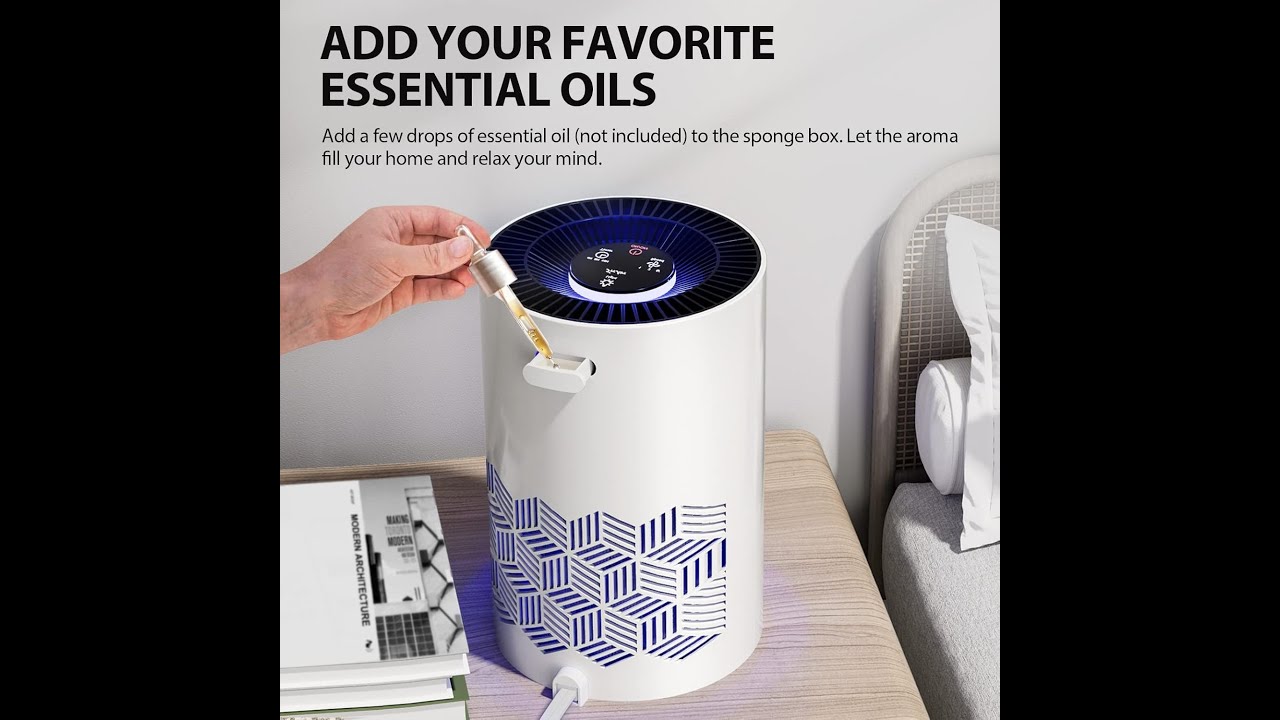 FreAire Air Purifiers for Bedroom, HEPA Air Purifier with RGB Lights ...