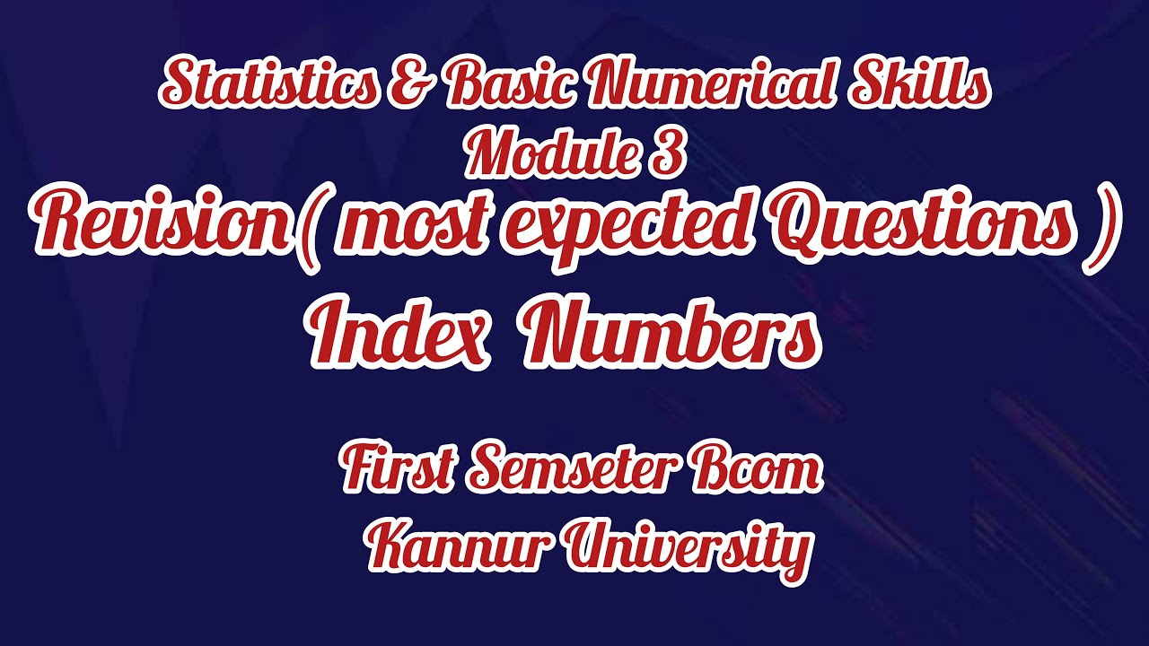 ~4~statistics & numerical skills( revision) - YouTube