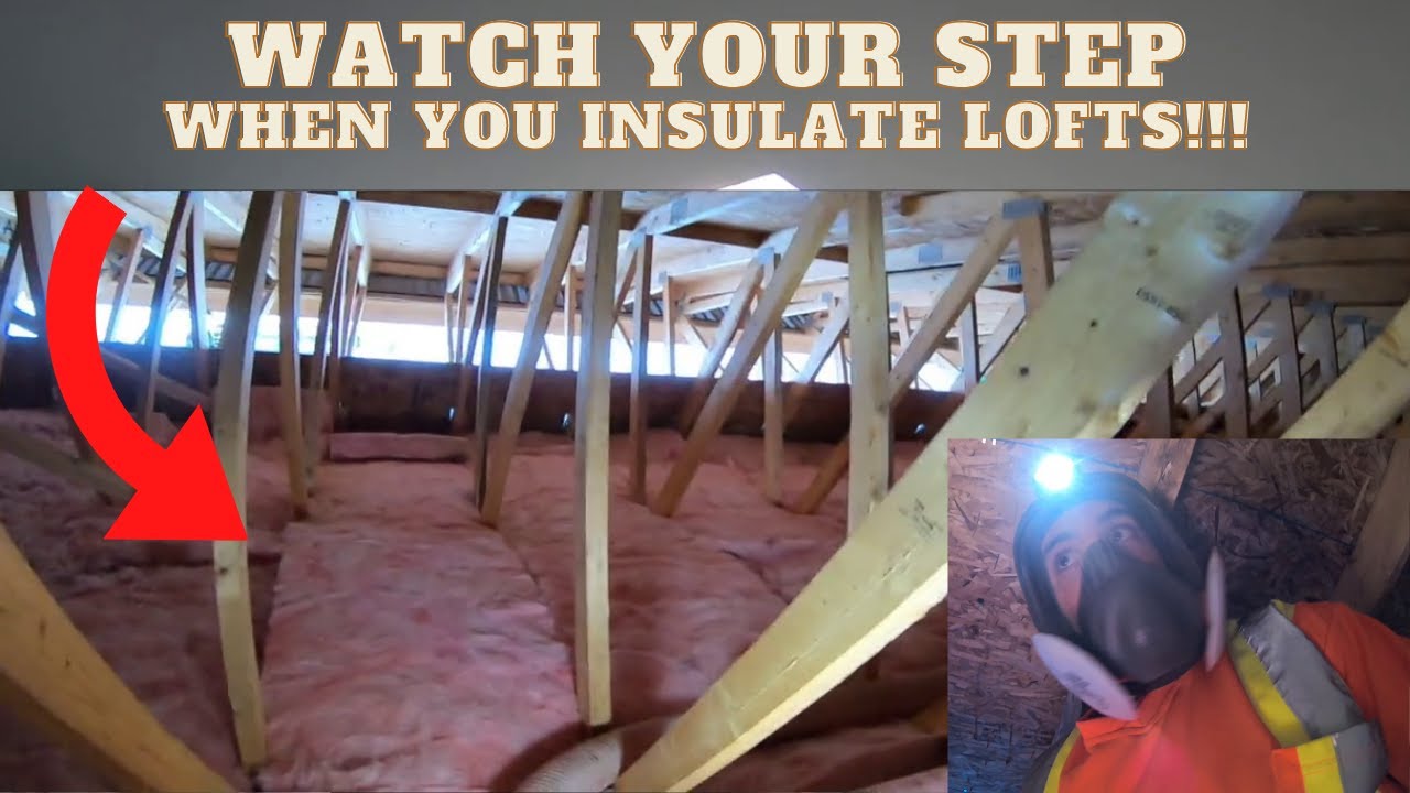 New home construction loft ceiling insulation 2021 - YouTube