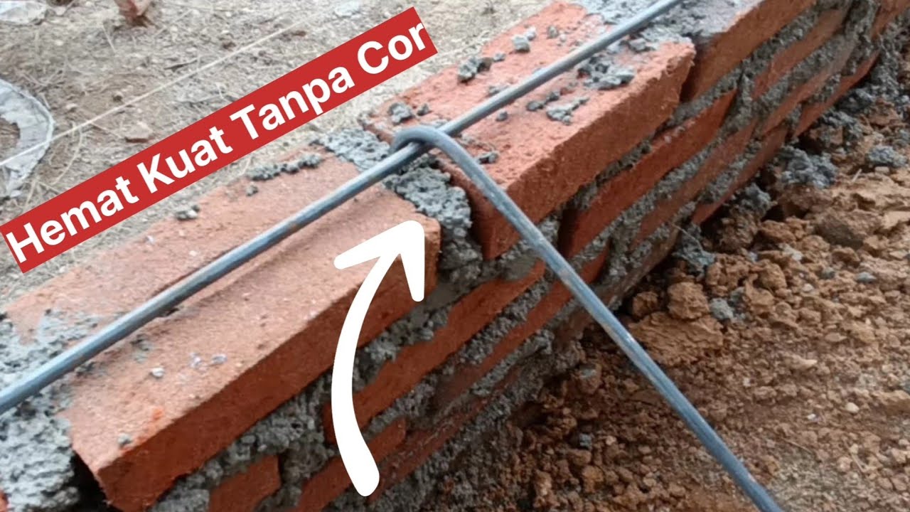 Membuat dinding selasar rumah tanpa cor begini solusinya - YouTube