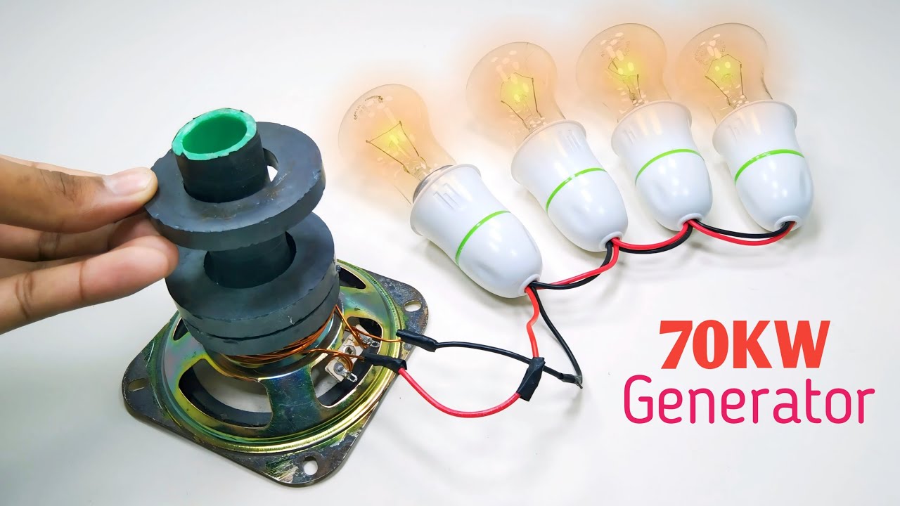 Homemade AC Generator 220V 70KW Electricity Powerful Free Energy Use ...