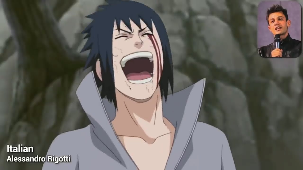 Sasuke's psycho laugh in 5 languages - YouTube