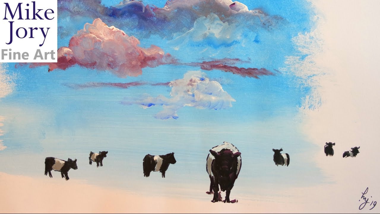 Stepping into the surreal - painting belted galloway cows under a ...