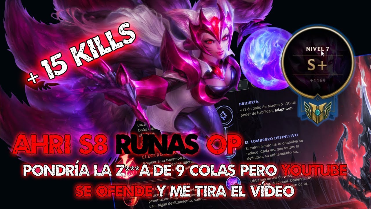 Ahri S8 - Otra S+ con las nuevas runas - +15 kills - Partida Guiada ...