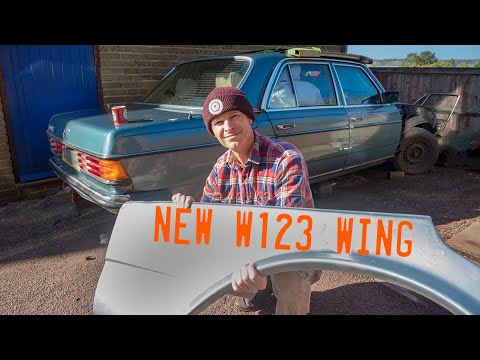 Lets fix my rusty rear end - Mercedes W123 wing repairs begin - YouTube