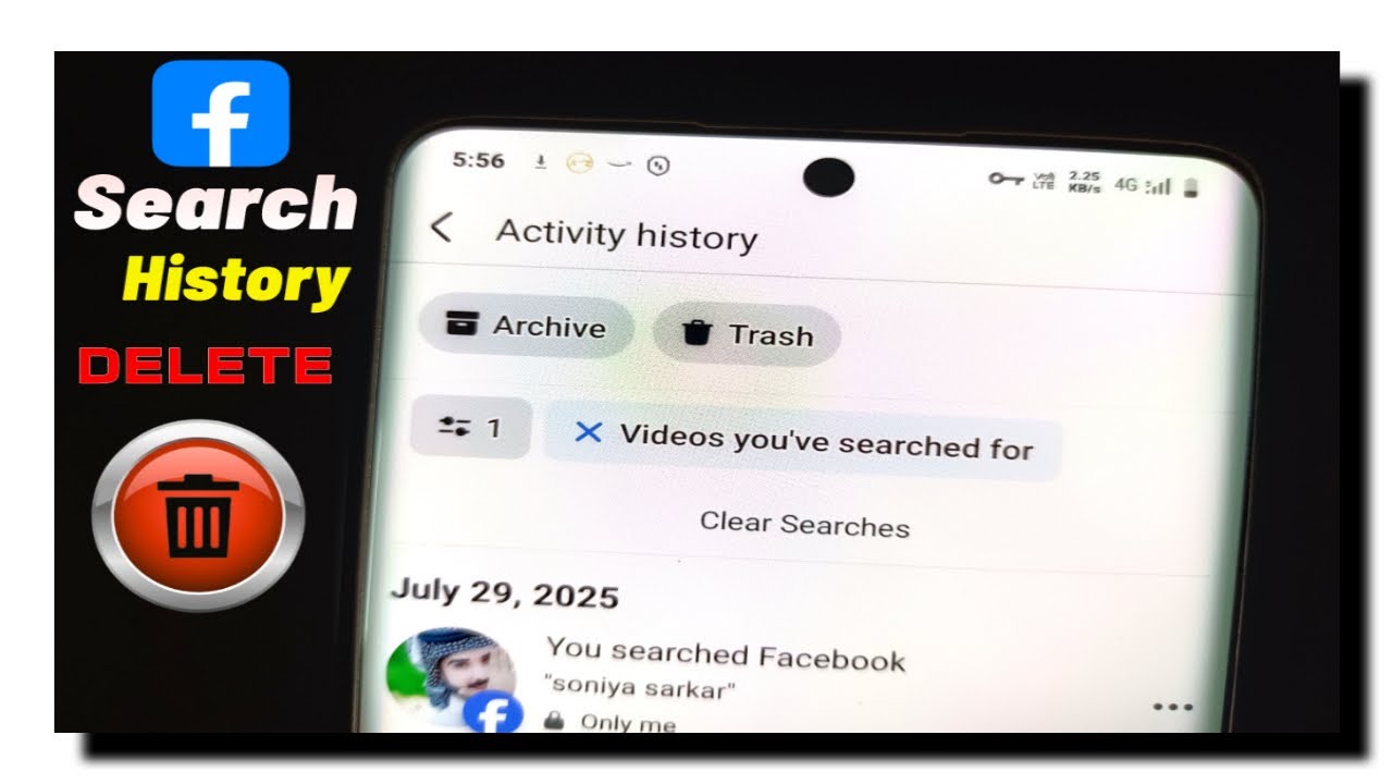 How to Delete Facebook Search History | Facebook Search History Kaise ...