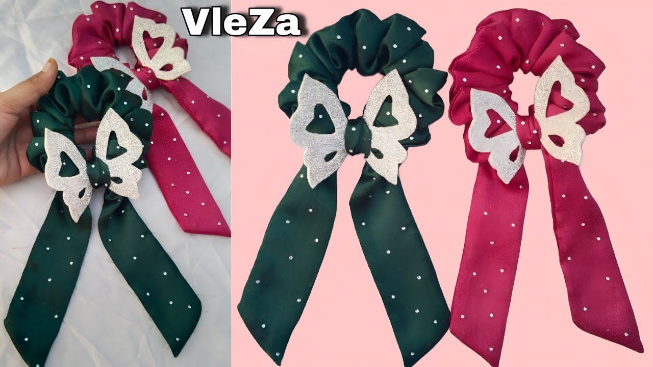 Stylish Butterfly Bow Rubber Band for Girls | Stone Work Hair Accessory ...