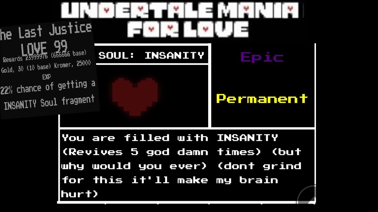Undertale Mania For Love (insanity soul showcase) - YouTube