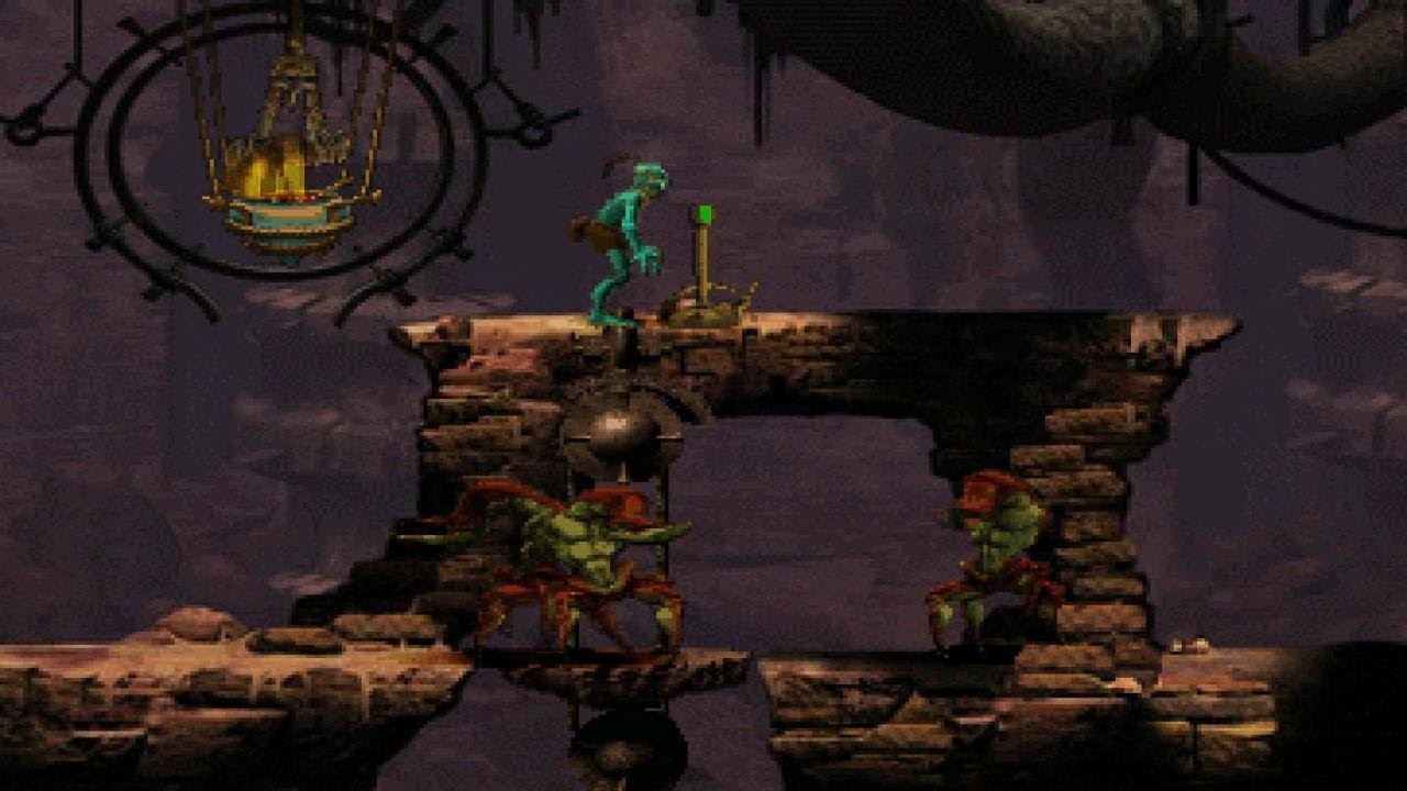 Three-Way Scrab Fight in Oddworld - YouTube