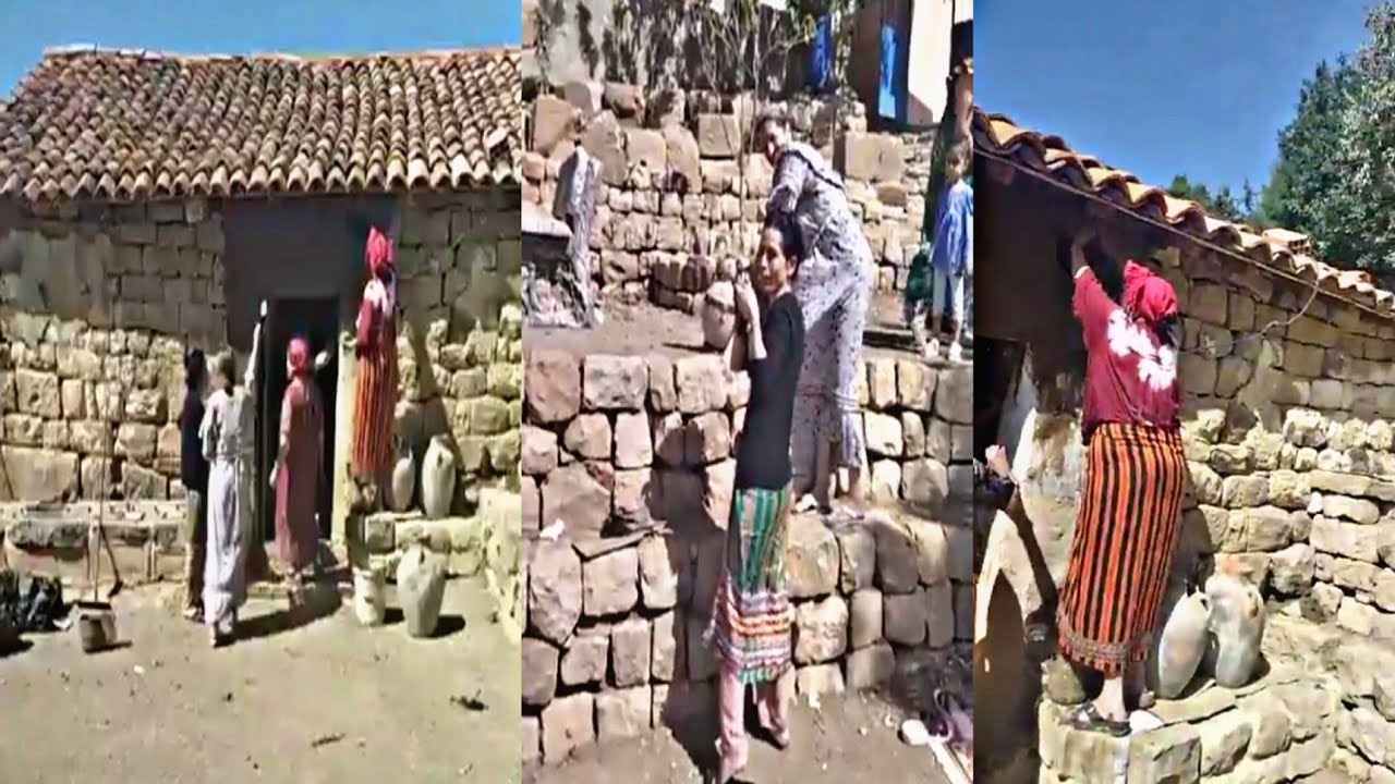 maison kabyle ancienne,par les femmes de tigzirt ️ ️ - YouTube