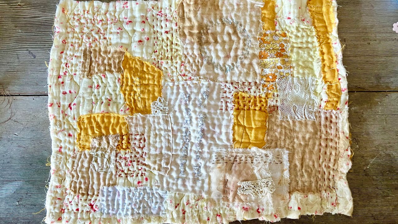 Slow Stitch Panel -Craft Along With Me #craft #creative #slowstitching ...