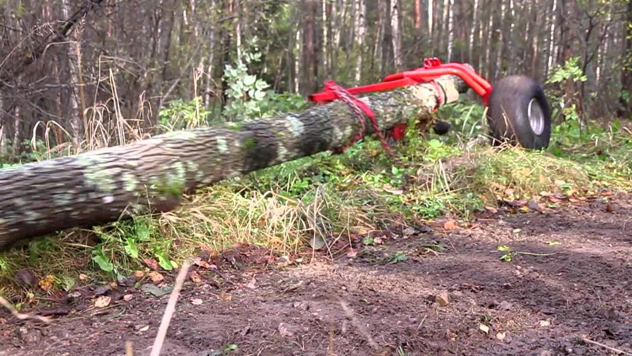 Atv-Expert Juontokärry (Log skidding long trees) - YouTube