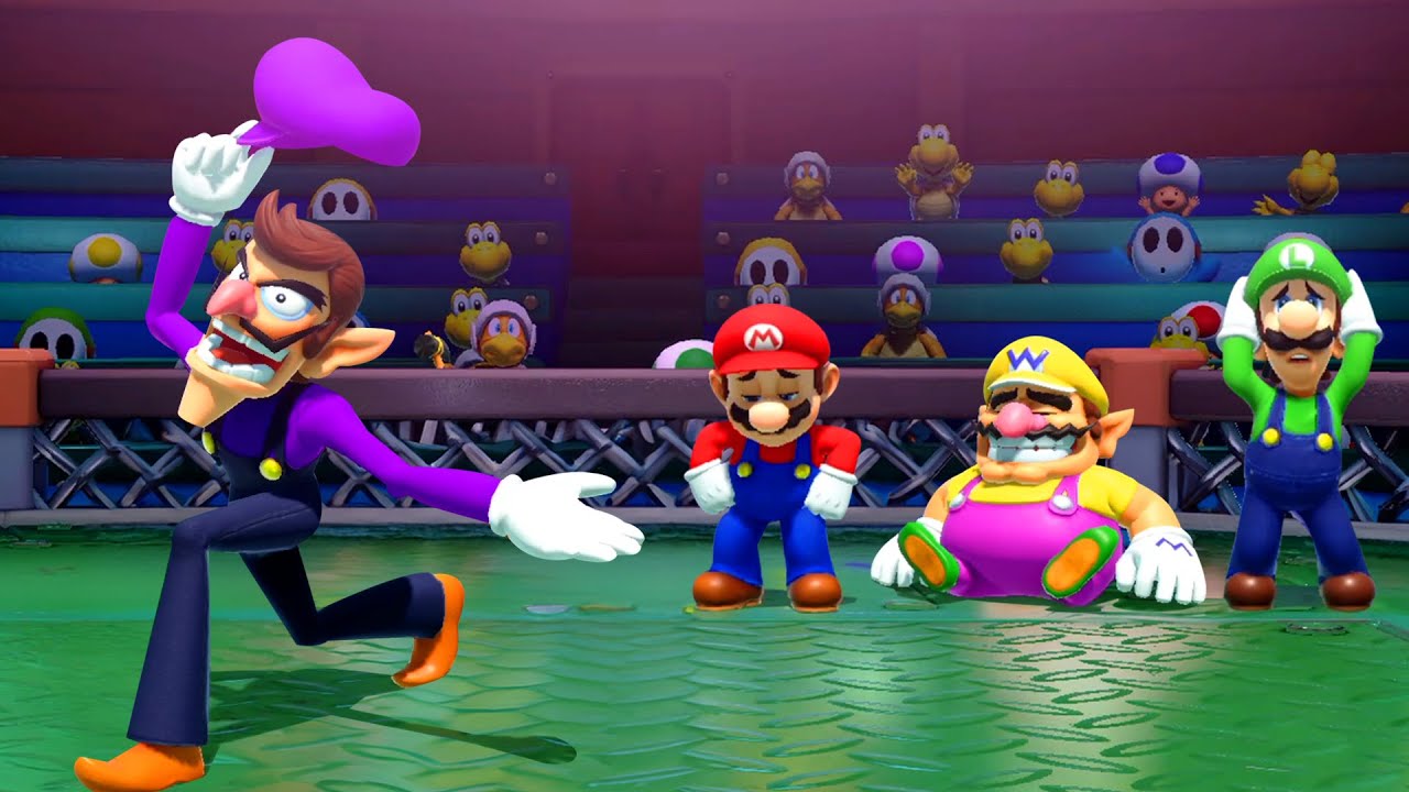 Mario Party Series - All 1 Vs 3 Minigames - Waluigi Vs Mario,Luigi and ...