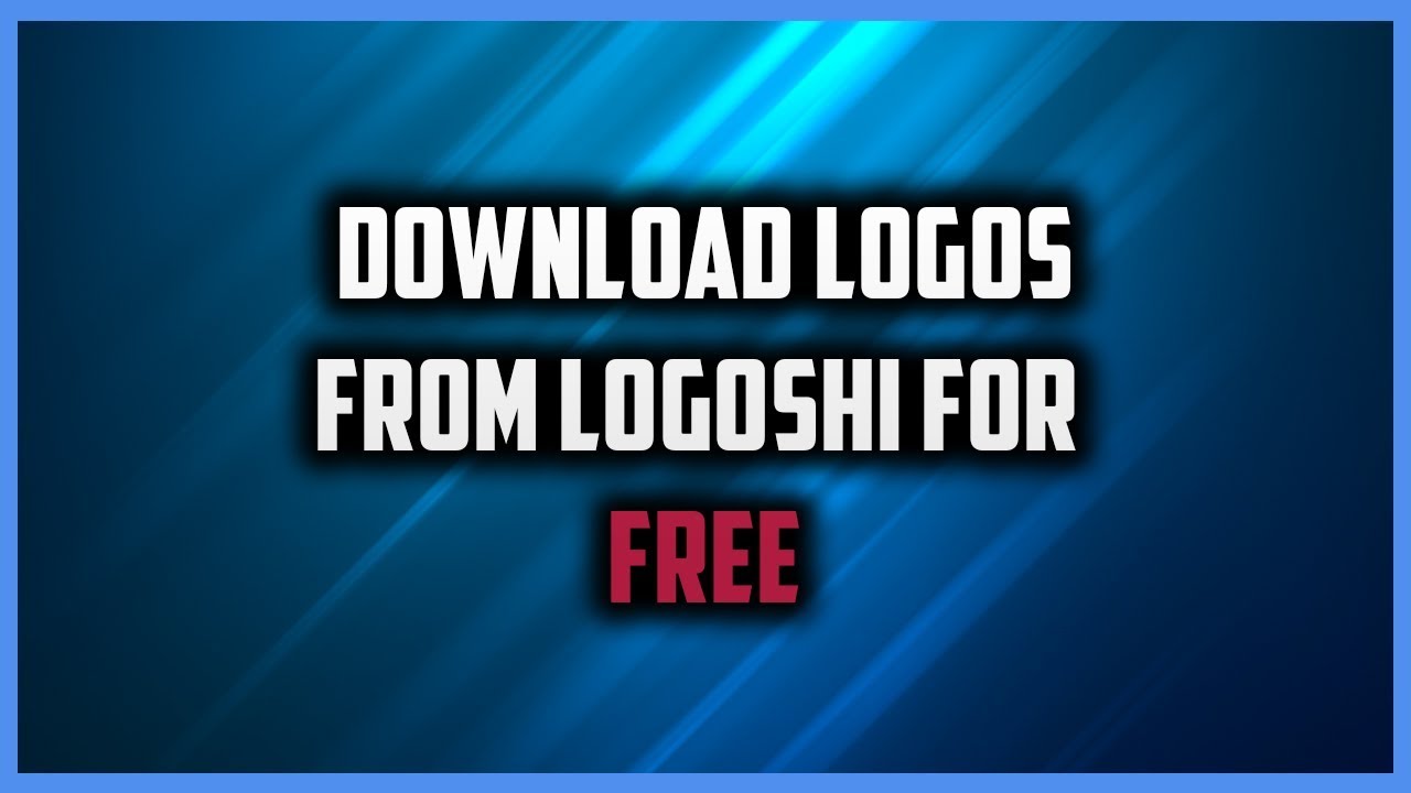How to download a LOGO from Logoshi for FREE - YouTube