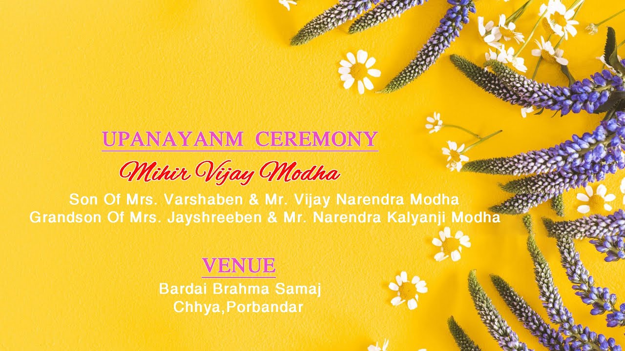 UPNAYANM CEREMONY | MODHA FAMILY | MIHIR - YouTube