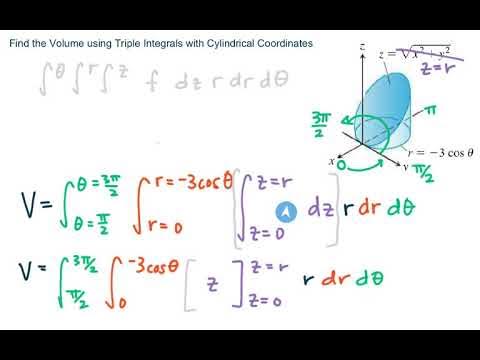 MAT273 - Unit4 - 15.7c Volume In Cylindrical Coordinates - YouTube
