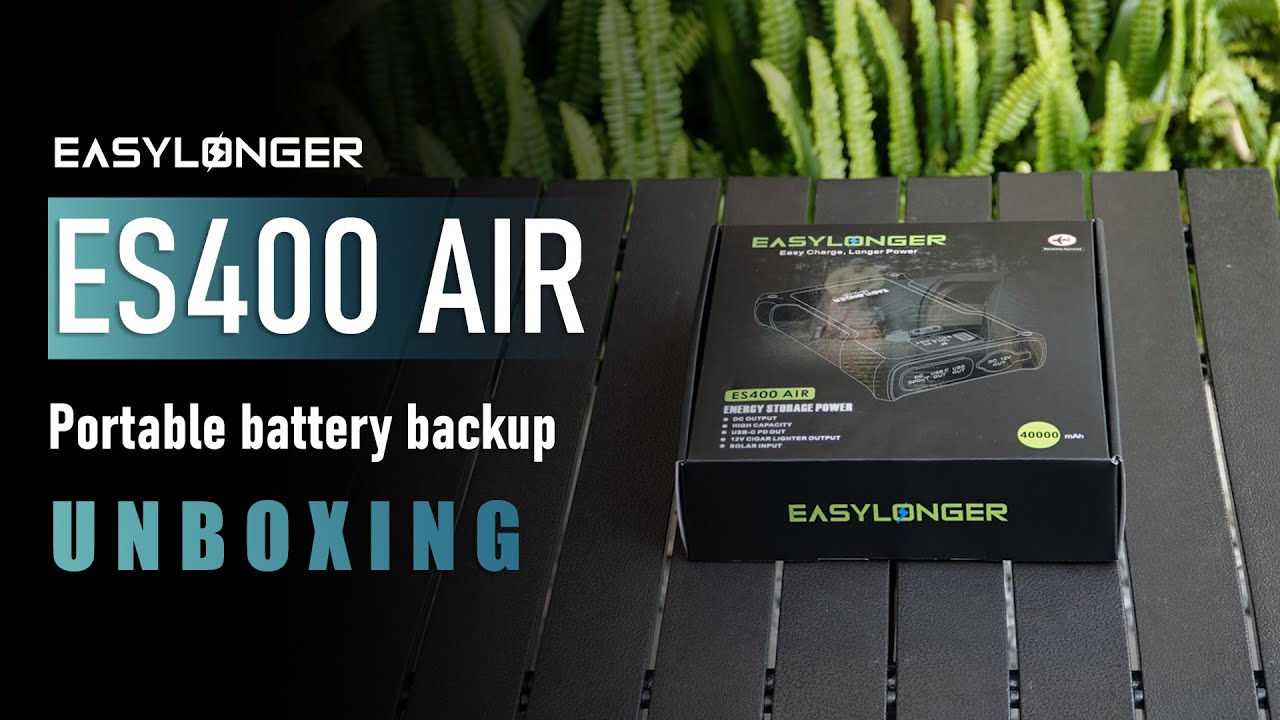 EASYLONGER ES400 AIR 40000mAh CPAP BACKUP BATTERY UNBOXING - YouTube