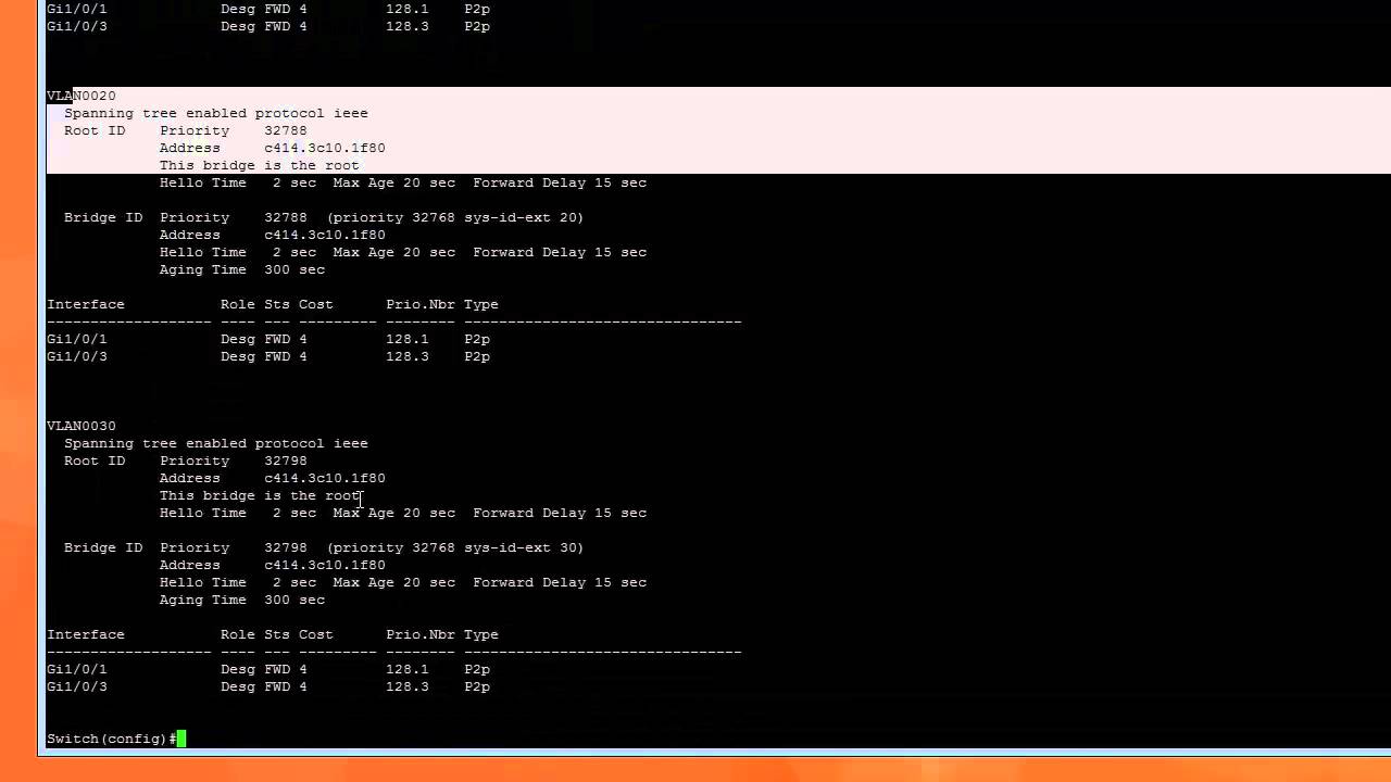 Making a 3850 switch the Root switch using Spanning Tree - YouTube