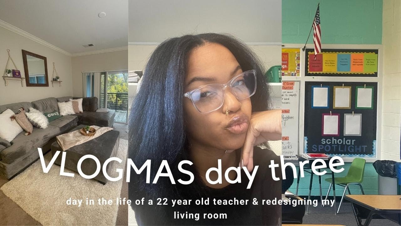 VLOGMAS DAY THREE | Day in the Life of a 22 Year Old School Teacher ...