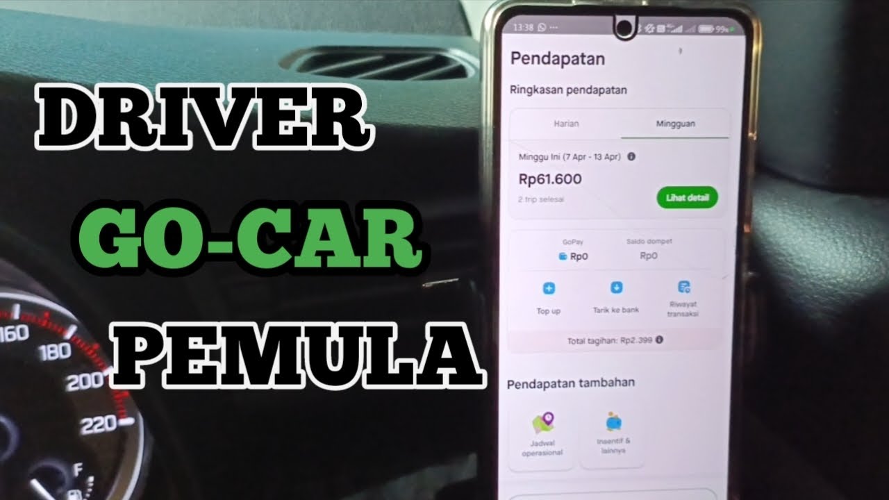 CEK OMBAK | DRIVER GO-CAR PEMULA #gojek #gocar #gojekindonesia - YouTube