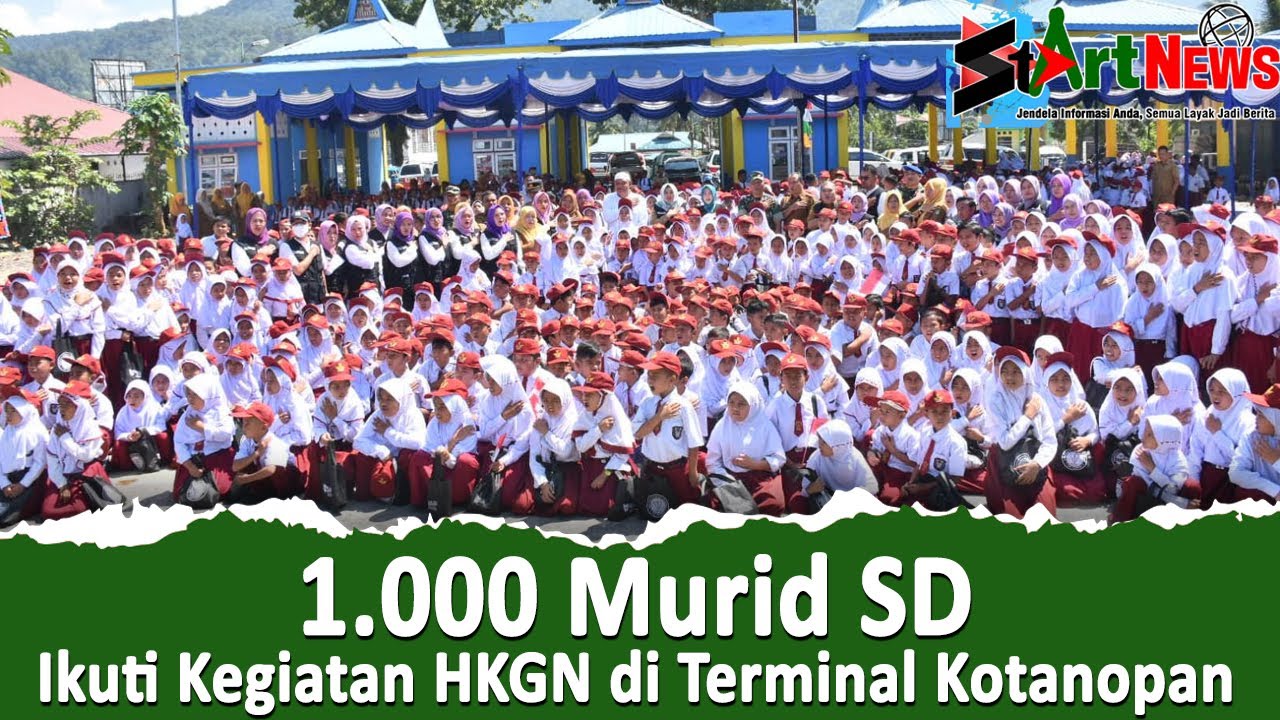 1.000 Murid SD Ikuti Kegiatan HKGN di Terminal Kotanopan | #startnews ...