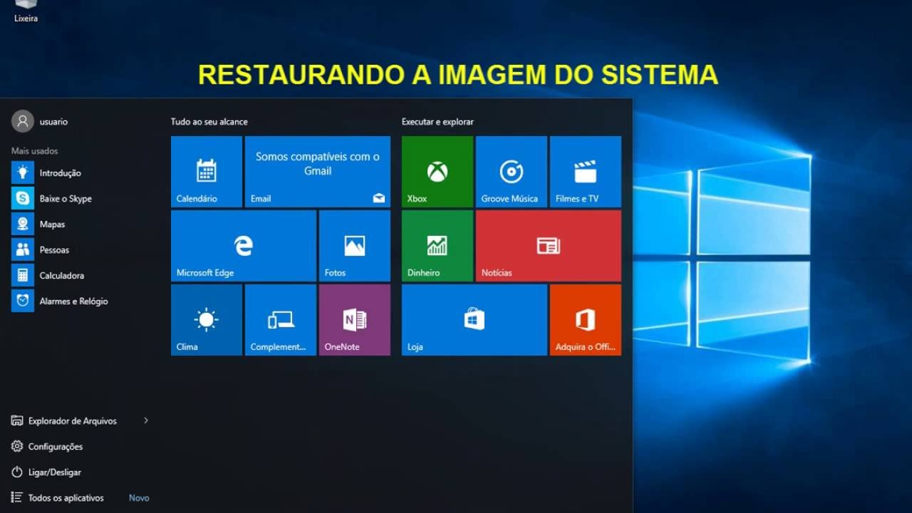 CRIAR IMAGEM DO SISTEMA WINDOWS 10 NO HD EXTERNO- COMPLETO - YouTube