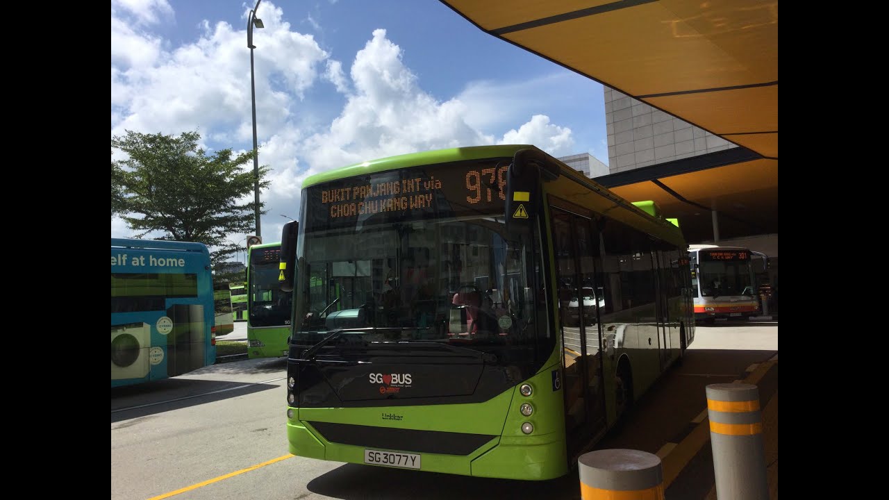 SMRT Bus Service 976 [SG3077Y]: Jelapang Stn → Bt Panjang Int - YouTube