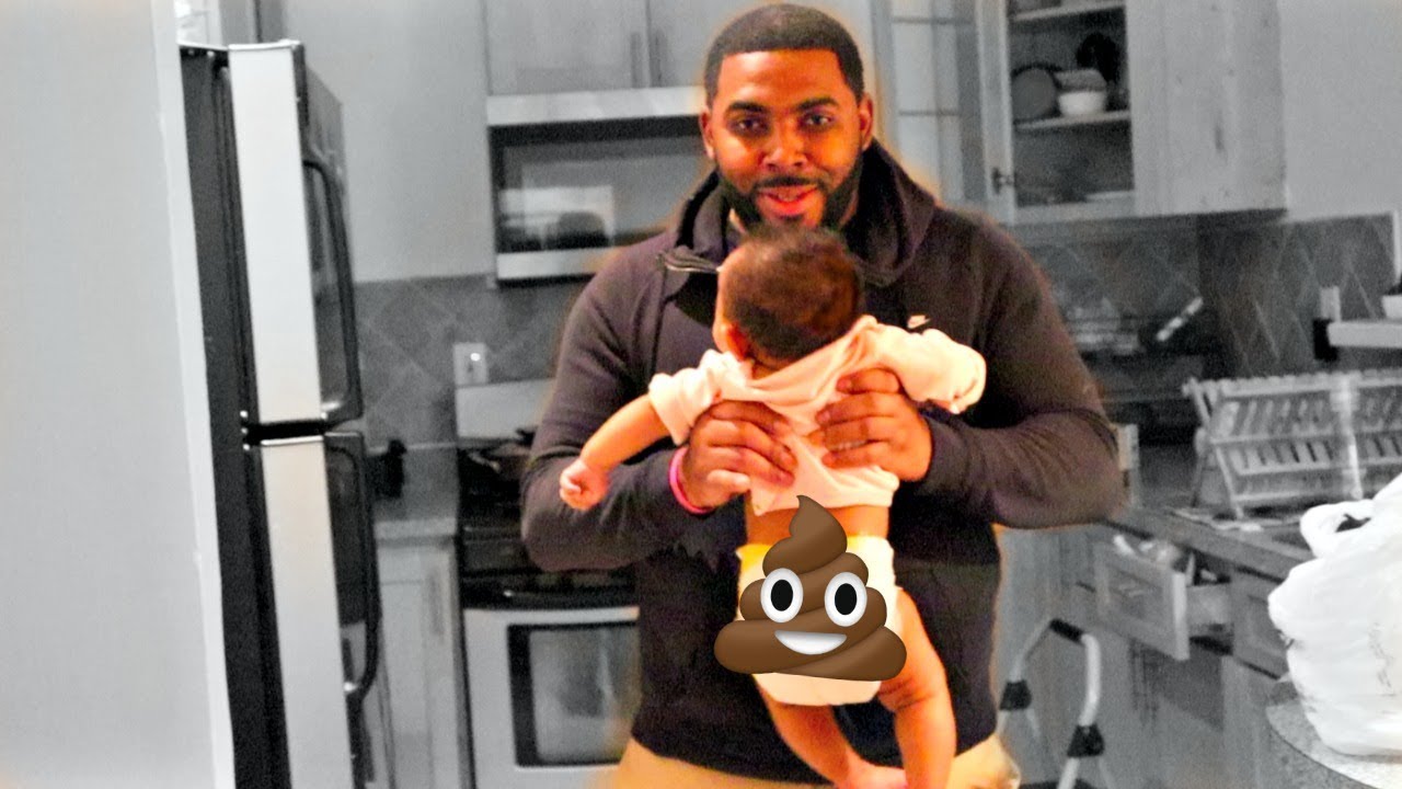 Dad's reaction to BABY DIAPER DISASTER (and what he did next ...