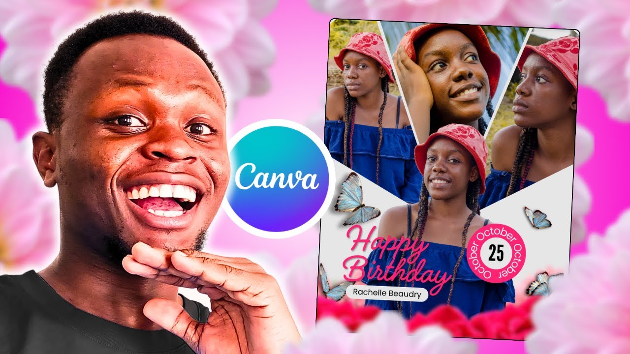 Canva Flyer Tutorial🔥- Design a Colourful Birthday Flyer in Canva - YouTube