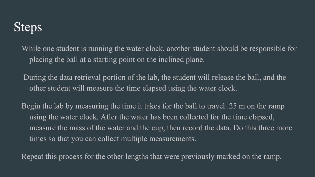 Galileo Inclined Plane Experiment - YouTube