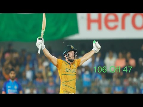 Miller Century 106 From 47 Highlights | David Miller 100 vs India ...