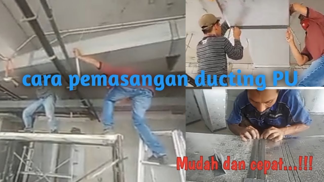 cara penyambungan dan pemasangan ducting PU || mudah dan cepat - YouTube