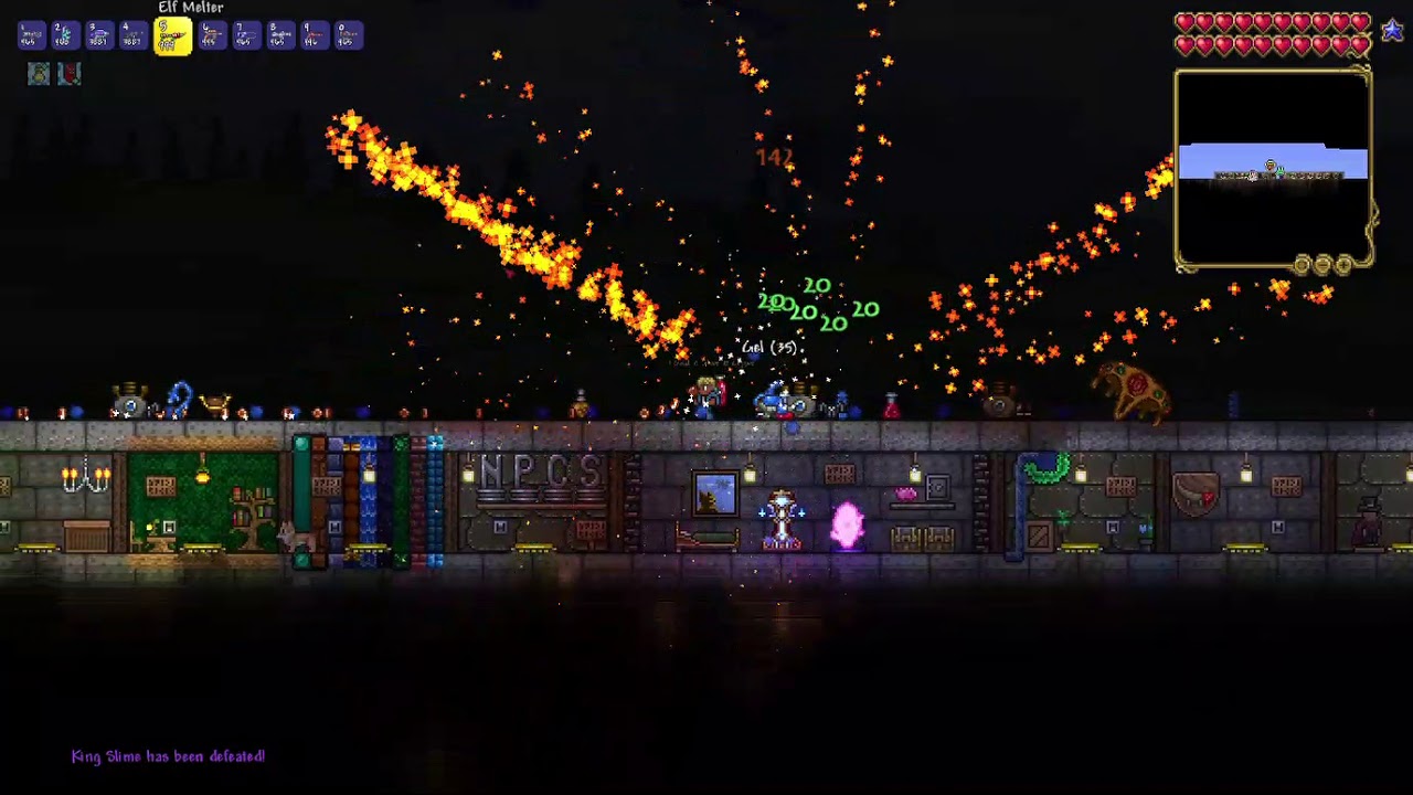 TERRARIA: 10 STRONG RANGED WEAPONS VS KING SLIME - YouTube