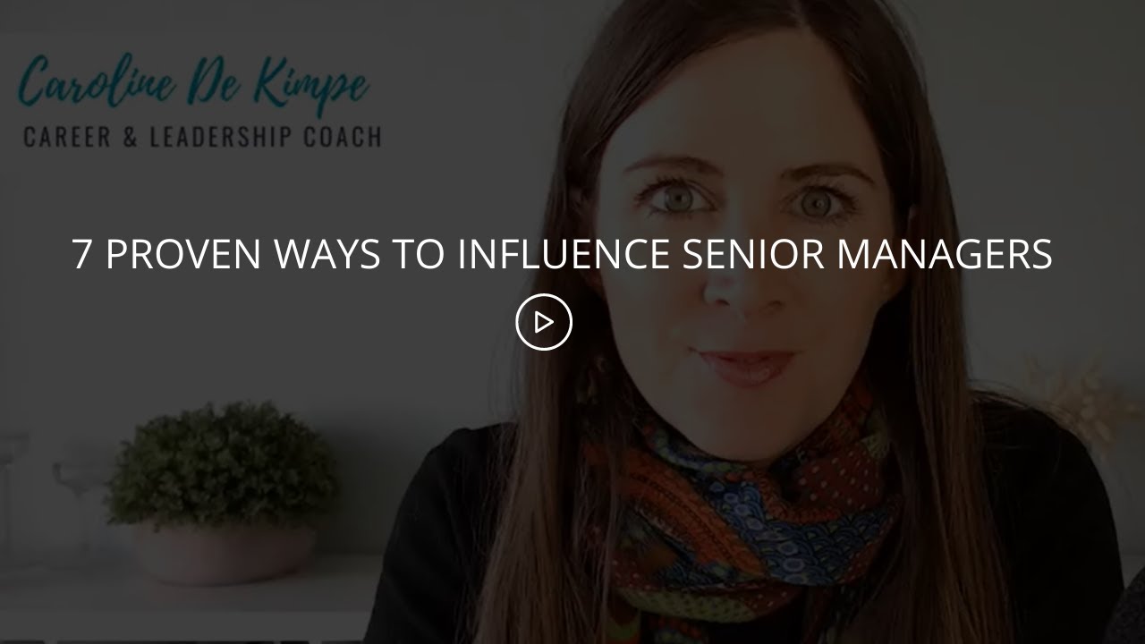 How To Influence Senior Managers. - YouTube
