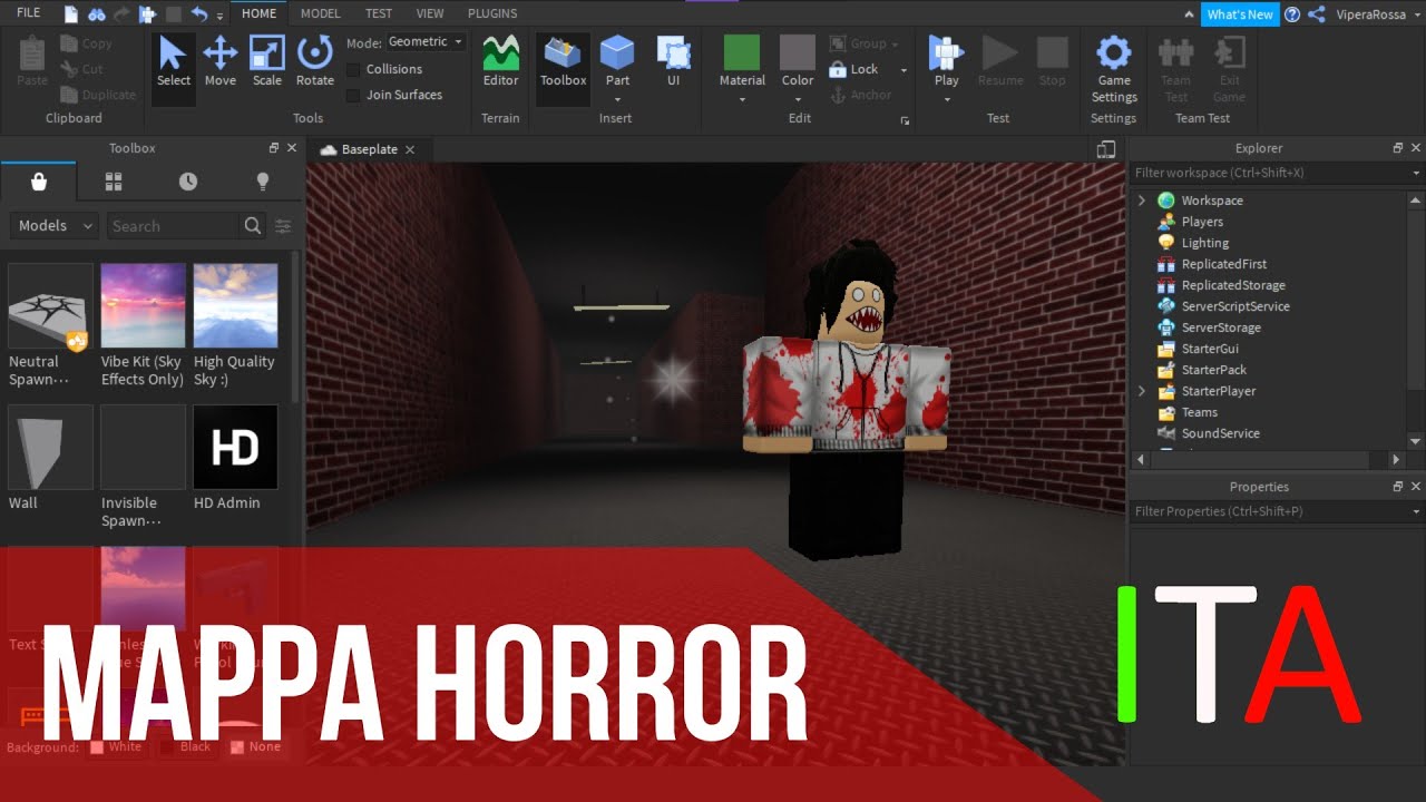 Come Creare Un Mappa Horror - Roblox Studio ITA - YouTube