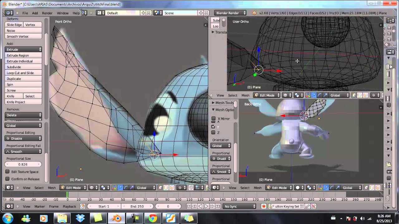 Modelado Stitch en Blender - YouTube