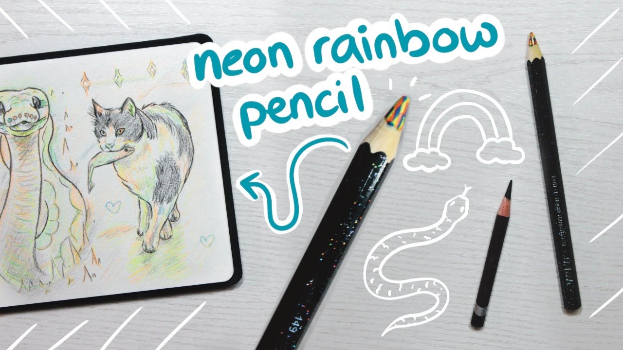 magic rainbow pencil?! | sketchbook spread - YouTube