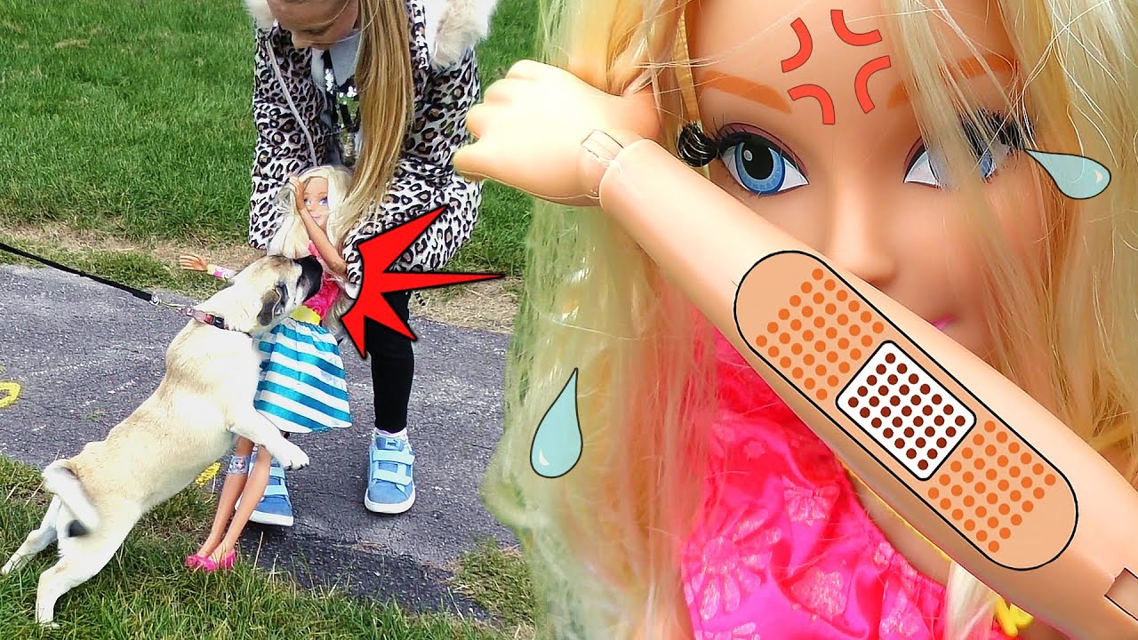 Barbie's new accidents in the playground boo boo - YouTube