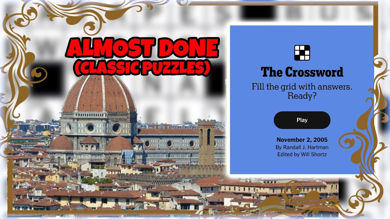VACATION TIME | Classic New York Times Crossword Puzzle | November 2 ...