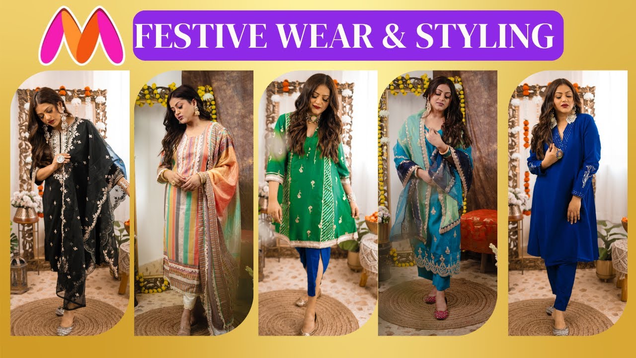 MYNTRA FESTIVE WEAR HAUL & STYLING | MYNTRA DIWALI OUTFITS| GoGlam ...