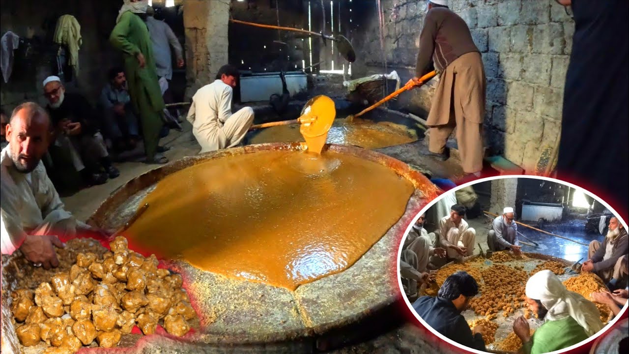 Desi Gurr Making | Traditional Jaggery To Sugarcane | Village Food In ...