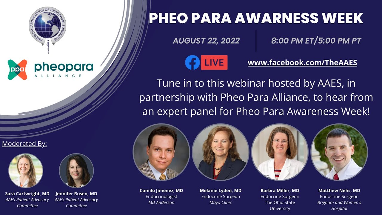 Pheo Para Awareness Week Webinar - YouTube