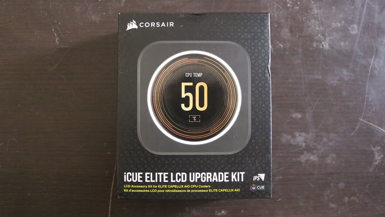 CORSAIR iCUE ELITE CPU Cooler LCD Display Upgrade Kit Unboxing and ...