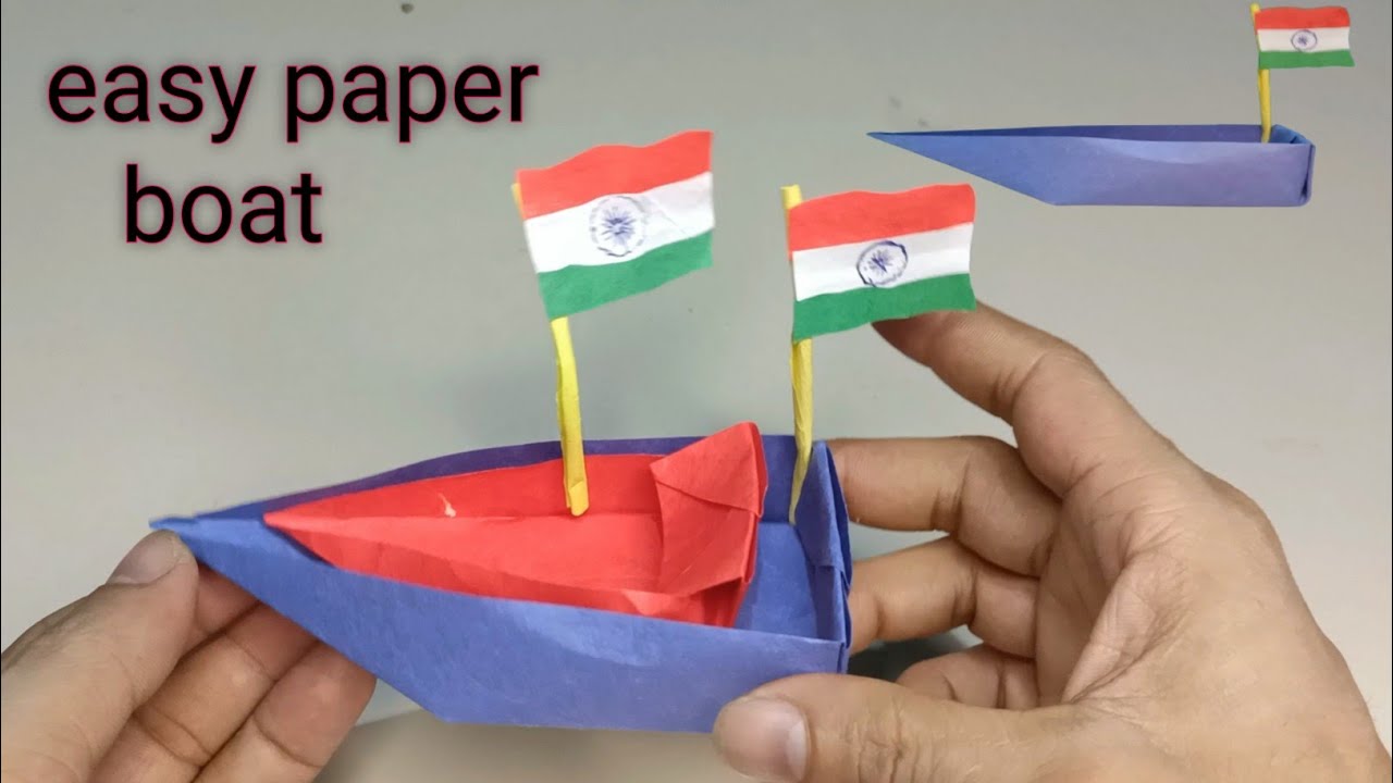 How to make a easy Paper Boat from Origami /⛵/Paper Boat Making ...