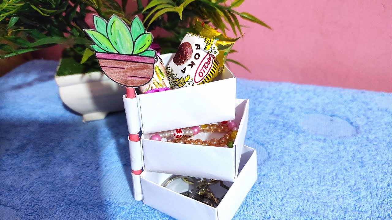 DIY MINI PAPER STORAGE BOX. Paper Crafts For School ♡ - YouTube