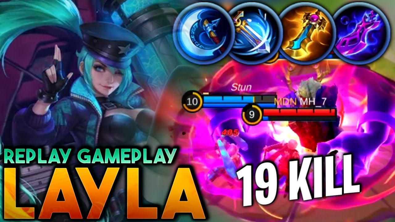 19 Kill Layla Gold Lane Replay Gameplay - Mobile Legends - YouTube