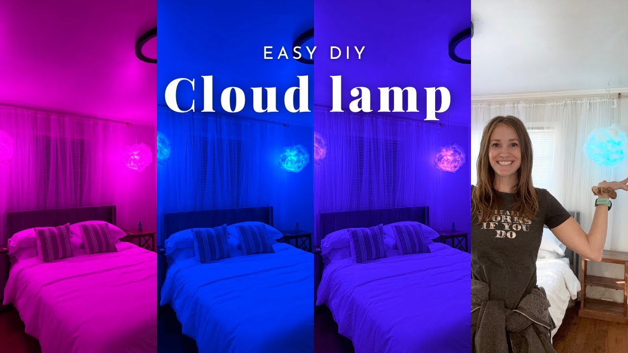 DIY Color changing LED Cloud Lamp - YouTube