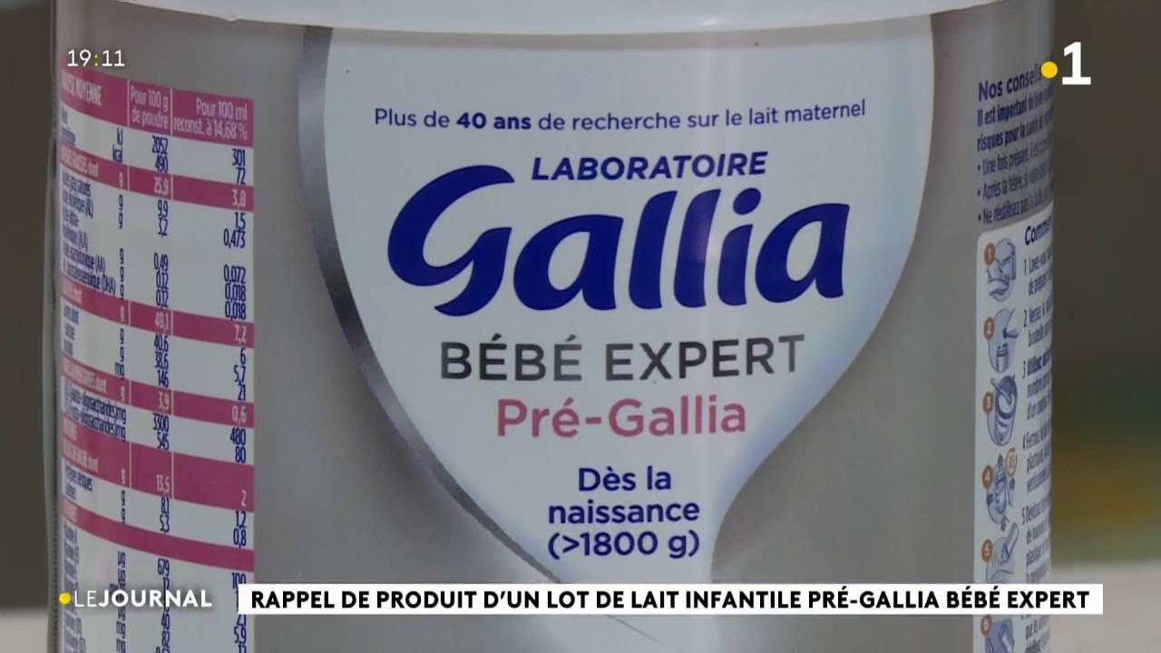Rappel de produit d'un lot de lait infantile pré-Gallia bébé expert ...