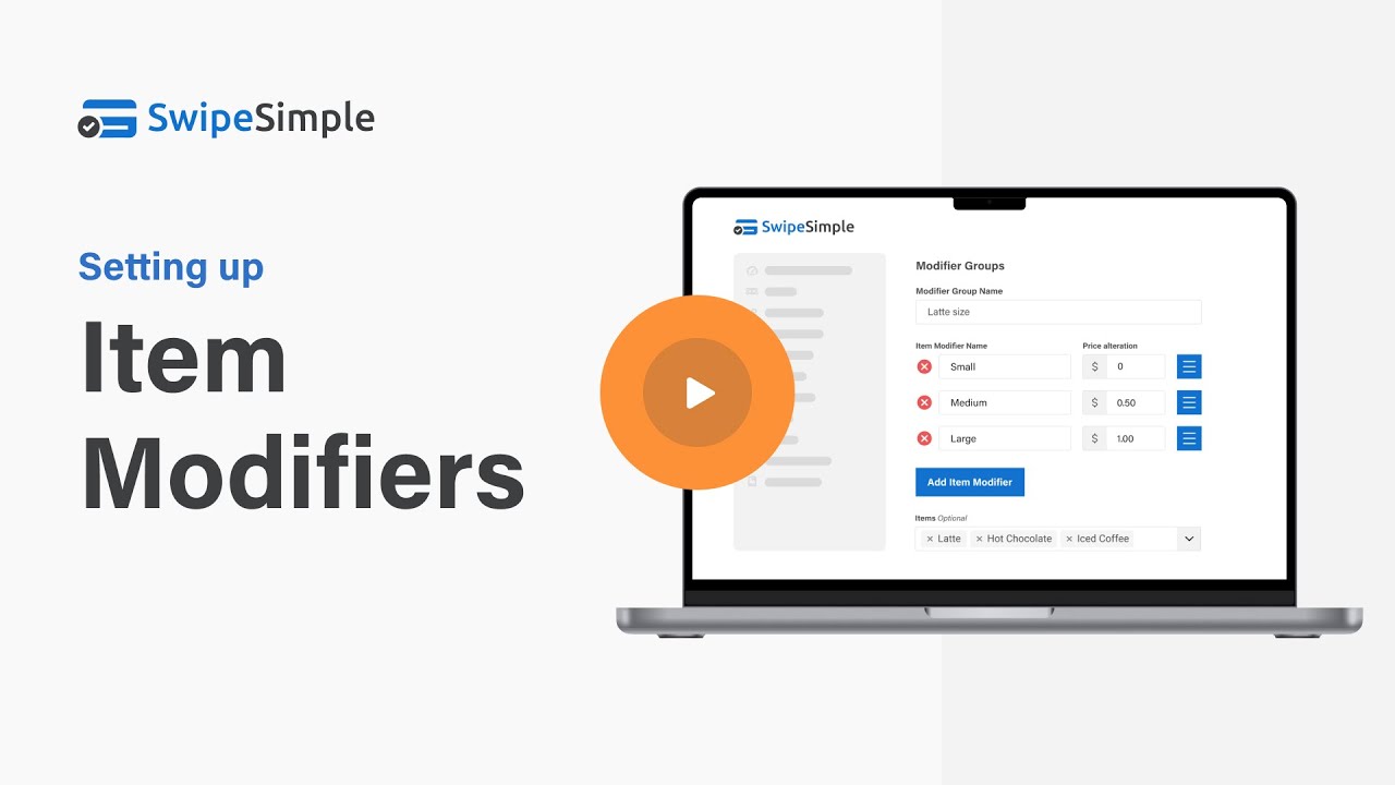 Setting up Item Modifiers with SwipeSimple - YouTube