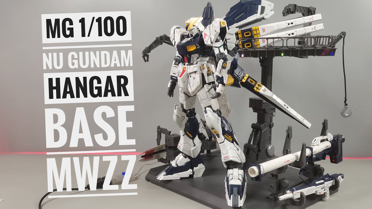 MWZZ MG NU Gundam Hangar base for 1/100 | looks like metal structure ...